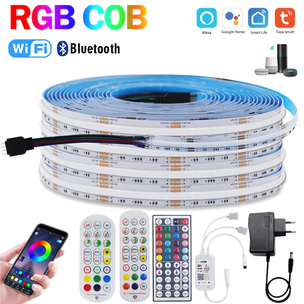RGB-COB-Led-Strip-12V-24V-840LEDs-m-Tuya-Wifi-Bluetooth-App-Control ...