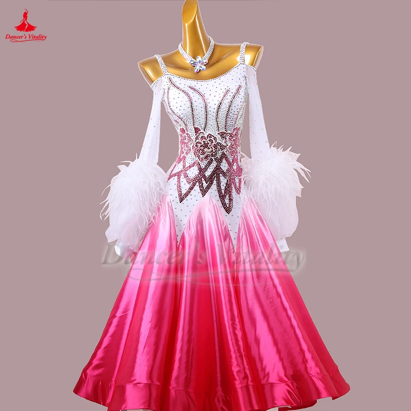 Standard Ballroom Dance High-end AB Stones Luxurious Dresses Customized ...