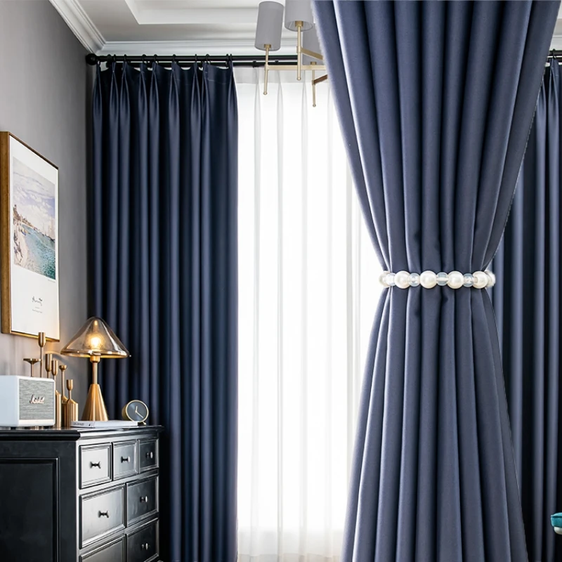 Modern-Style-Blackout-Solid-Color-Curtains-For-Living-Room-Bedroom-Home ...