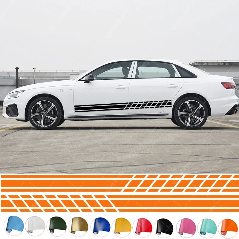 Side-Skirt-Sticker-Racing-Sport-Decals-Stripe-Wraps-Body-Stickers-For ...