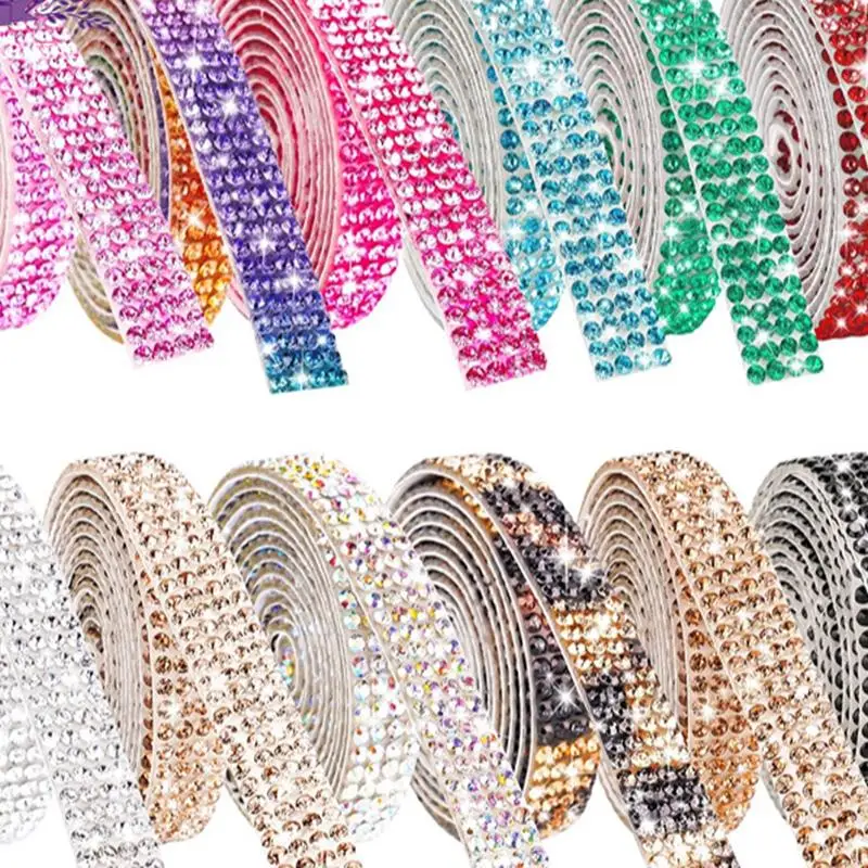 1Yard-Self-Adhesive-Crystal-Rhinestone-Sticker-Diamond-Ribbon-DIY ...