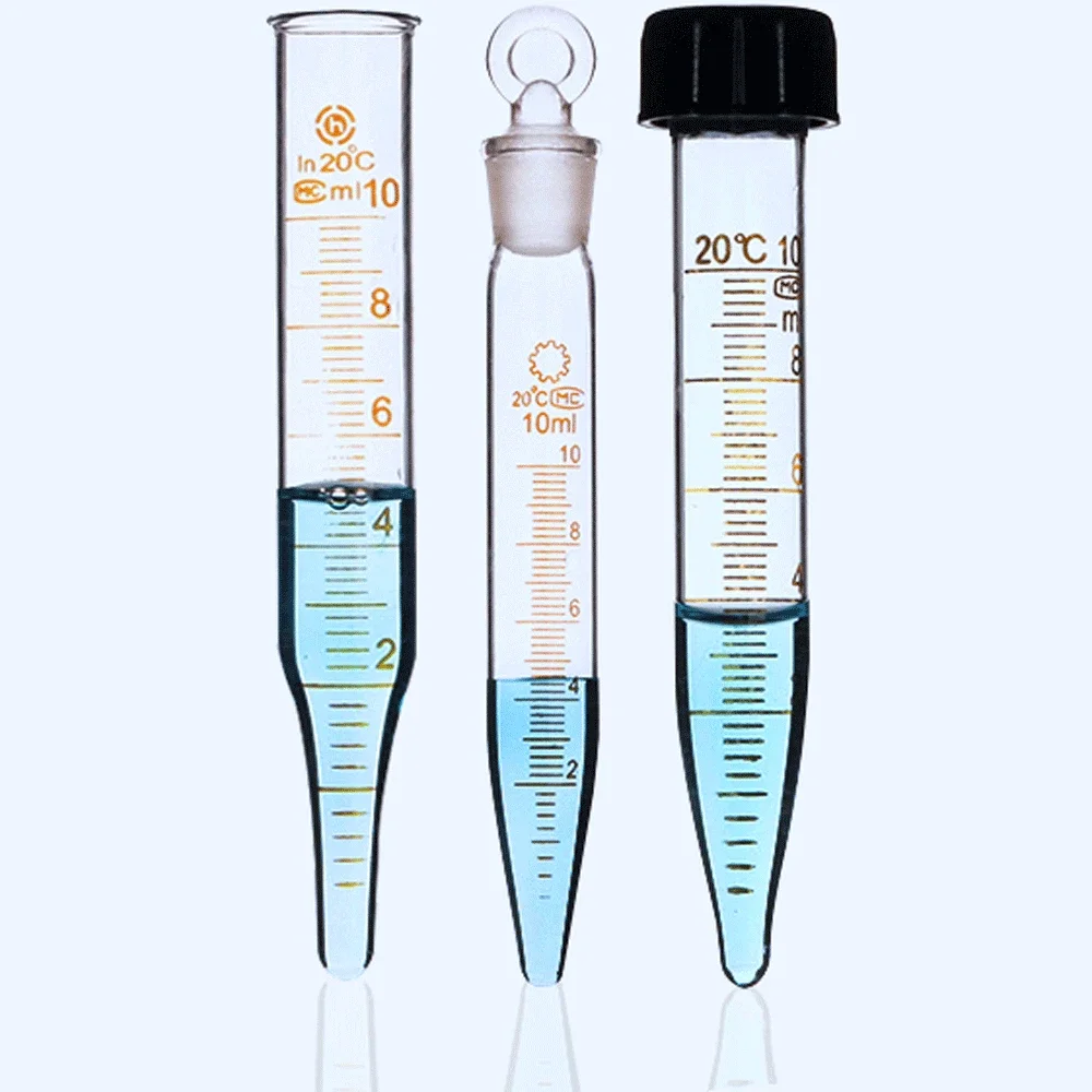 5-10-15-20-25-50ml-Glass-Graduated-Centrifuge-Tube-Pointed-Bottom-Scew ...
