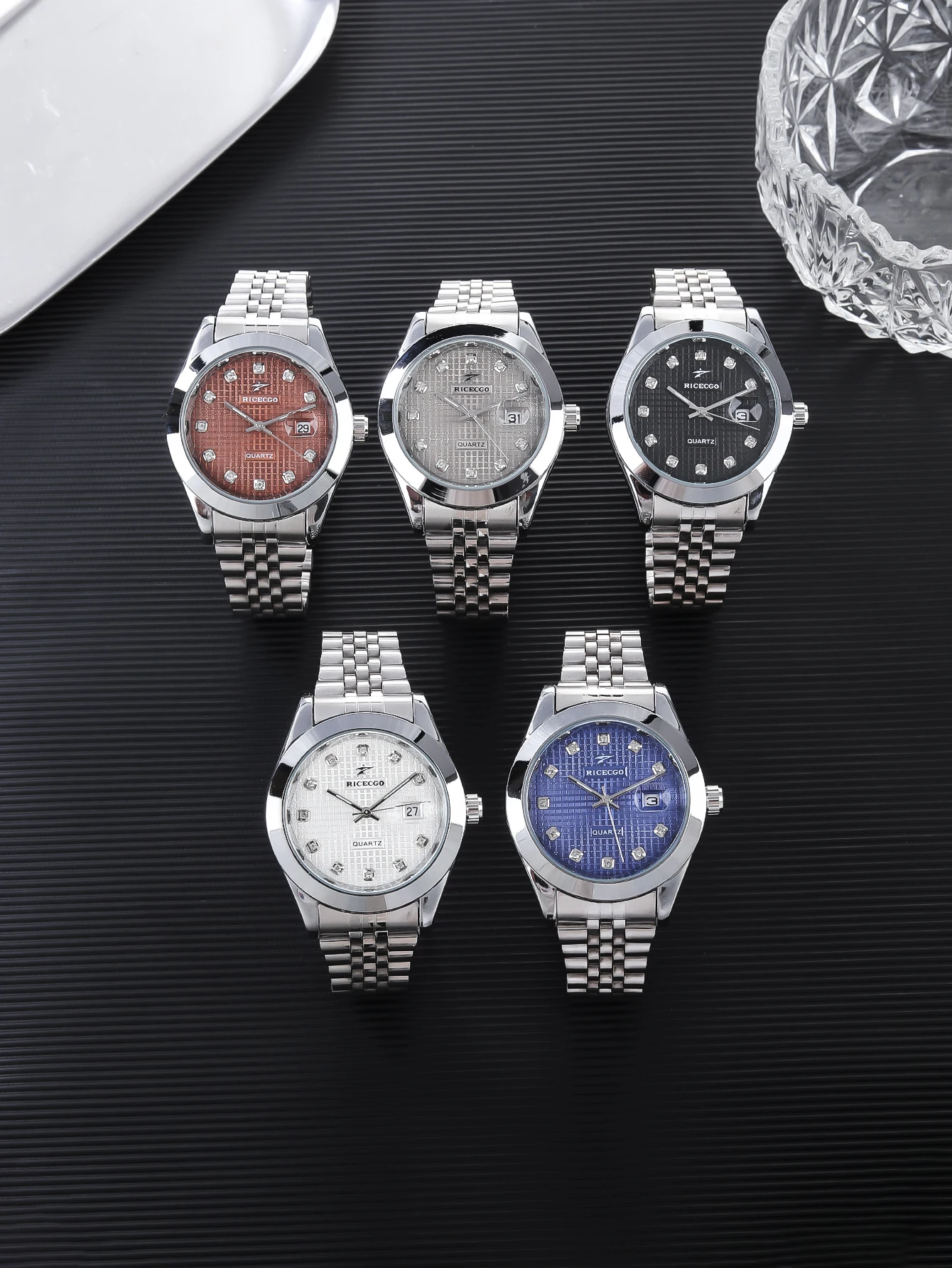 Ricecgo 1Pc Men's Classic Quartz Watch - Business Style, Round Dial ...