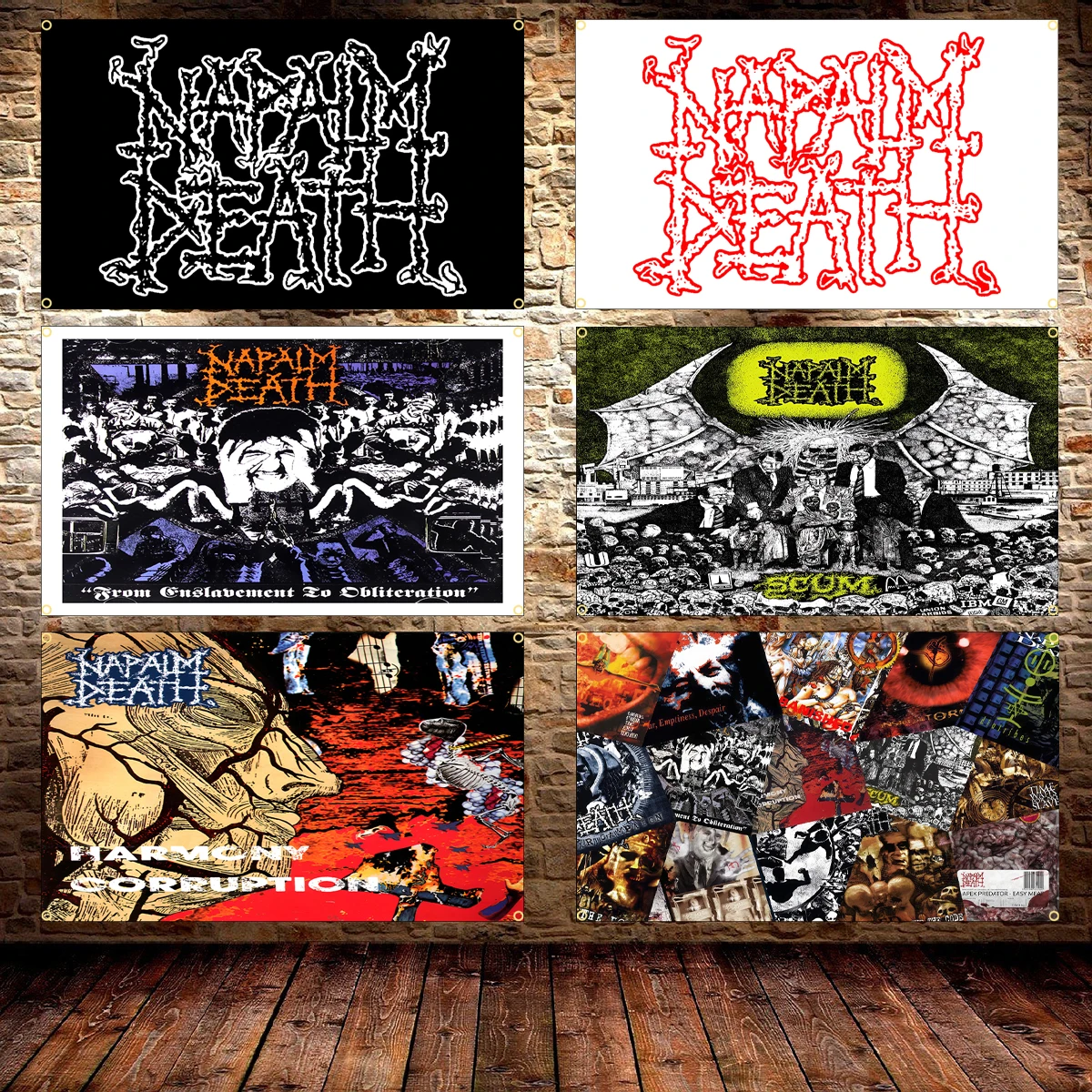 90X150CM 3X5Ft Napalms Death Band Flag Polyester Printing Death Metal ...