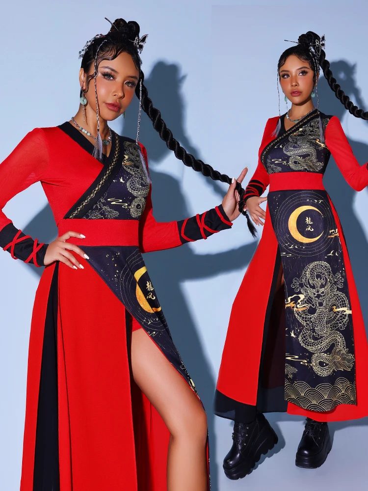 2023-Jazz-Dance-Costumes-For-Women-Chinese-Style-Red-Outfits-Female ...