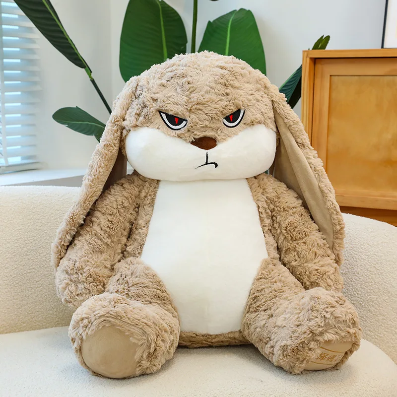 ZEIO-Diudiu-Rabbit-Plush-Toy-angry-Long-eared-Rabbit-Fluffy-Super-Cute ...