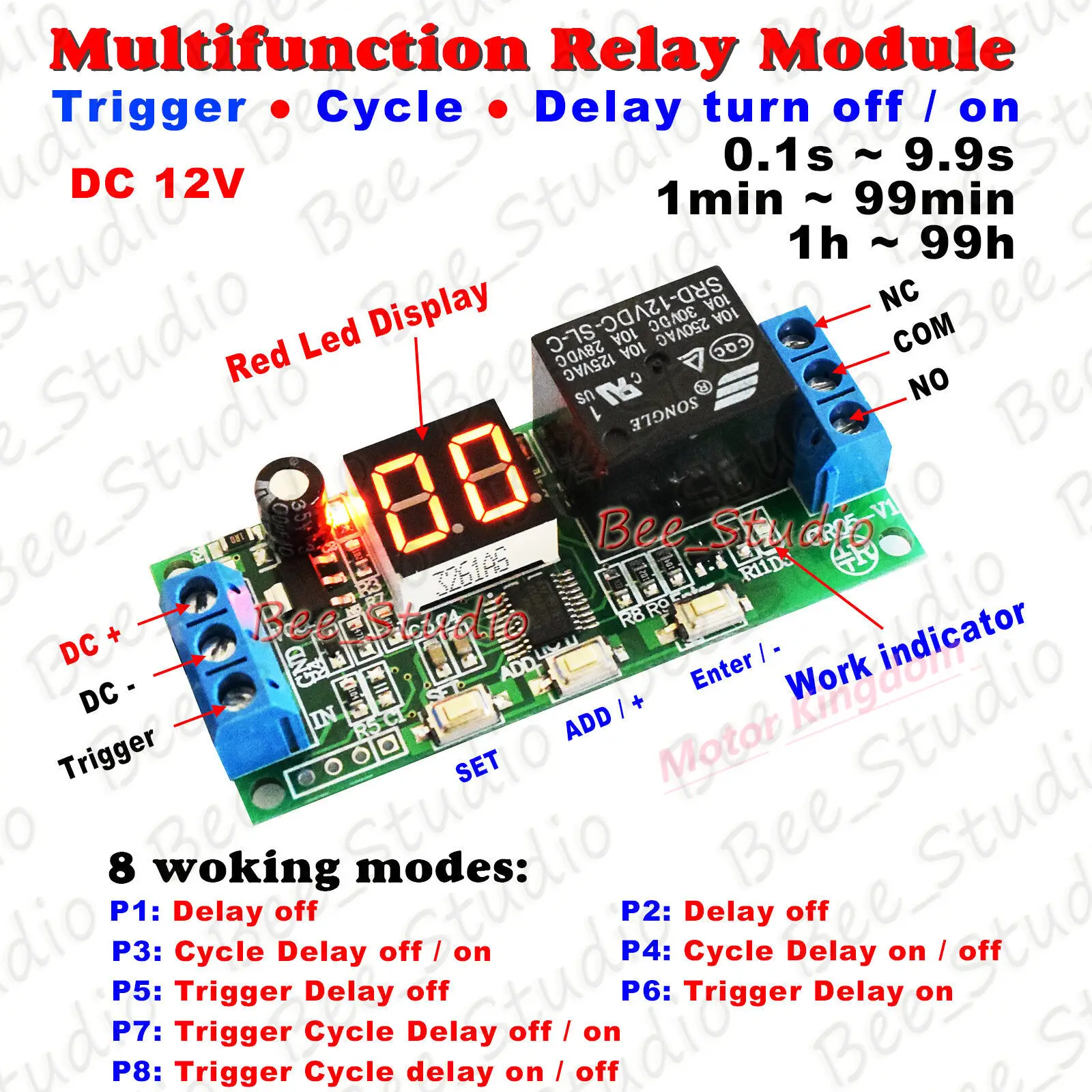 DC-5V-12V-24V-Multifunction-Digital-LED-Cycle-Timer-Delay-Time-Relay ...