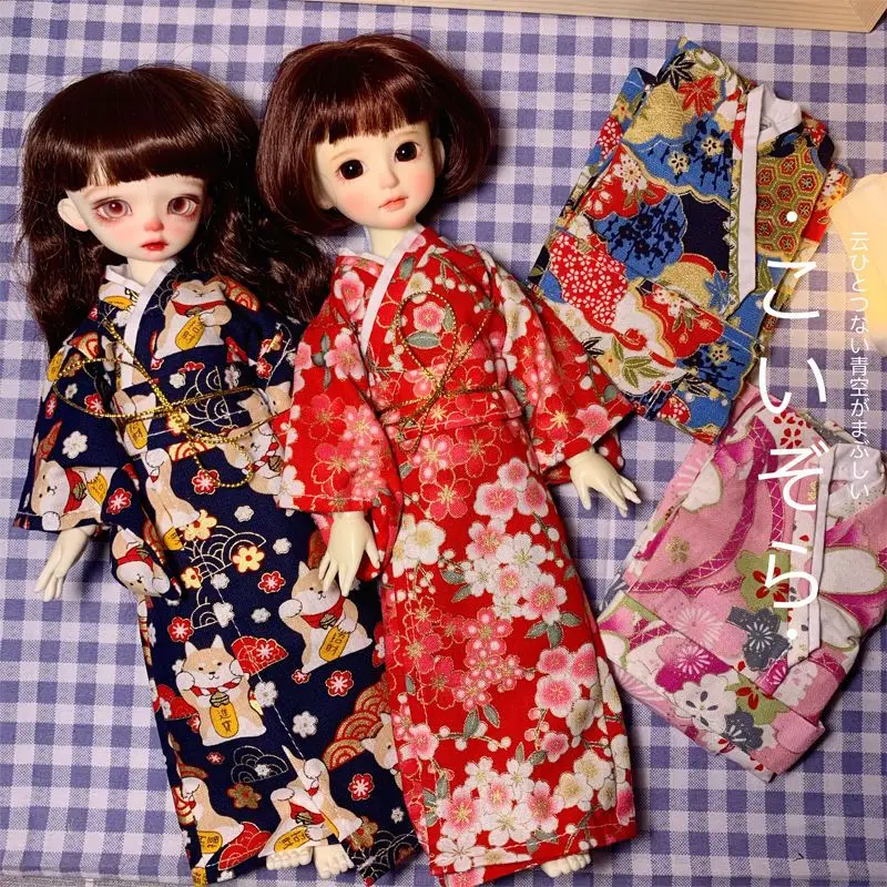 Kimono-de-ropa-de-mu-eca-para-1-6-fat-bjd-color-flor-sakura-diy ...