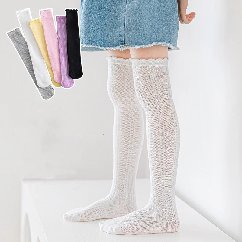 Children's Girl Knee High Long Socks 3-12Years White Color Princess ...
