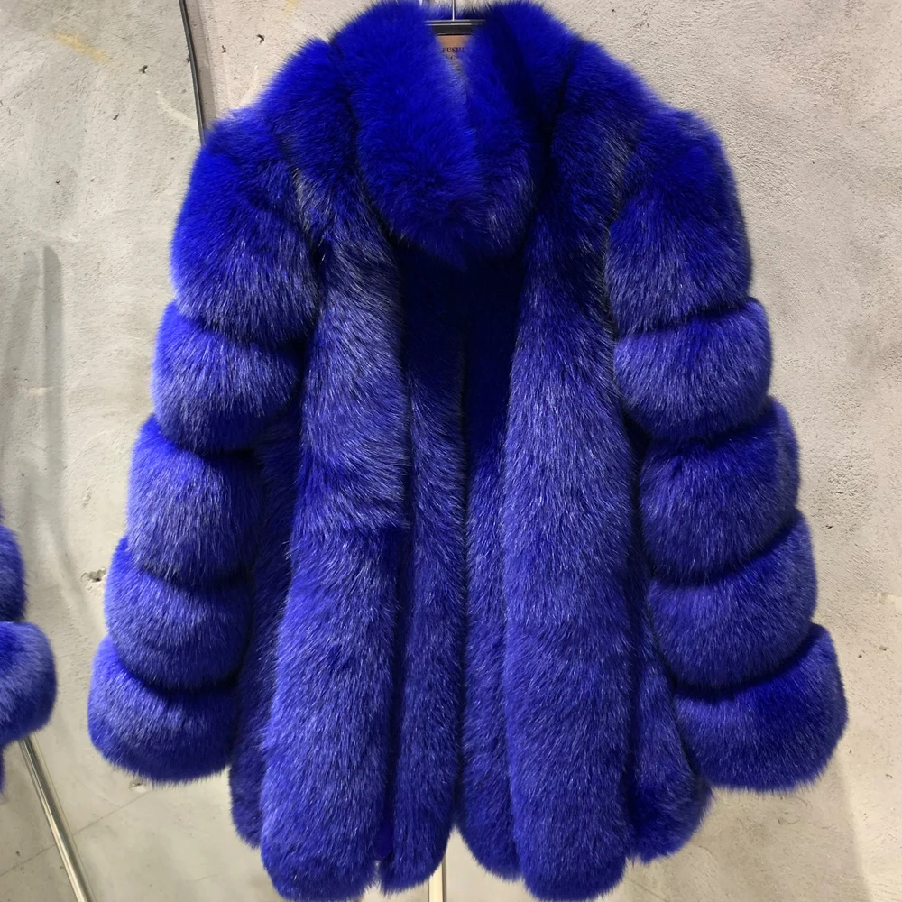 Long Fox Fur Coats Wholesale Winter Female Natural Fox Fur OutWear Full ...