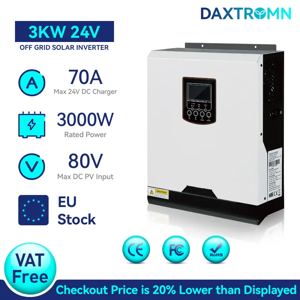Daxtromn-3000W-Solar-Inverter-24V-220V-PV-80VDC-Pure-Sine-Inverter-70A ...