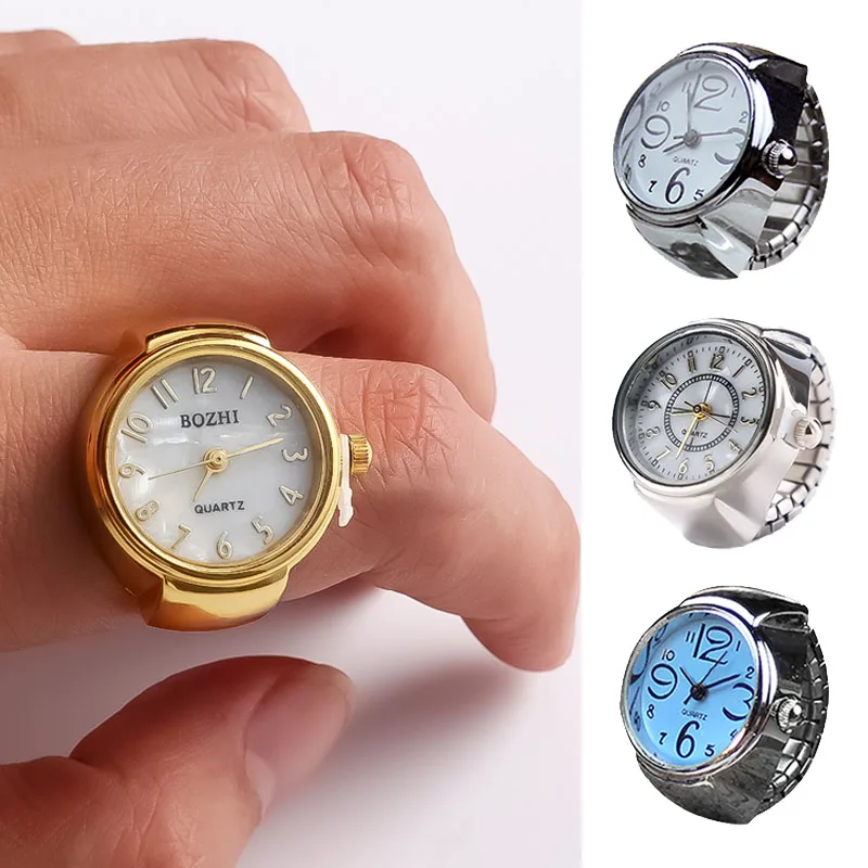 Anillos-Punk-Vintage-para-hombre-y-mujer-Mini-correa-el-stica-de-aleaci ...