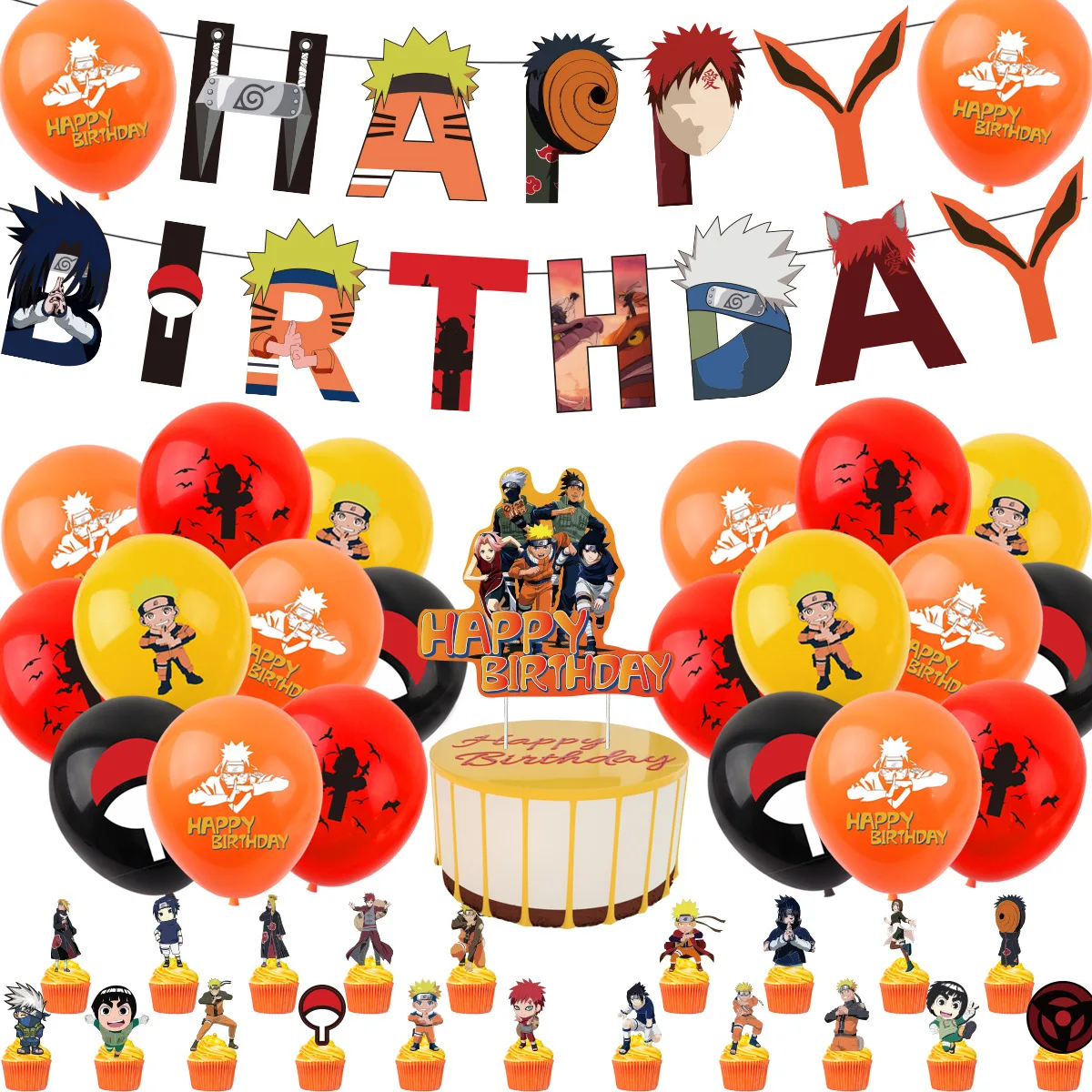 Hot-Uzumakied-Naruto-Foil-Balloons-Uchiha-Sasuke-Latex-Ballons-Happy ...