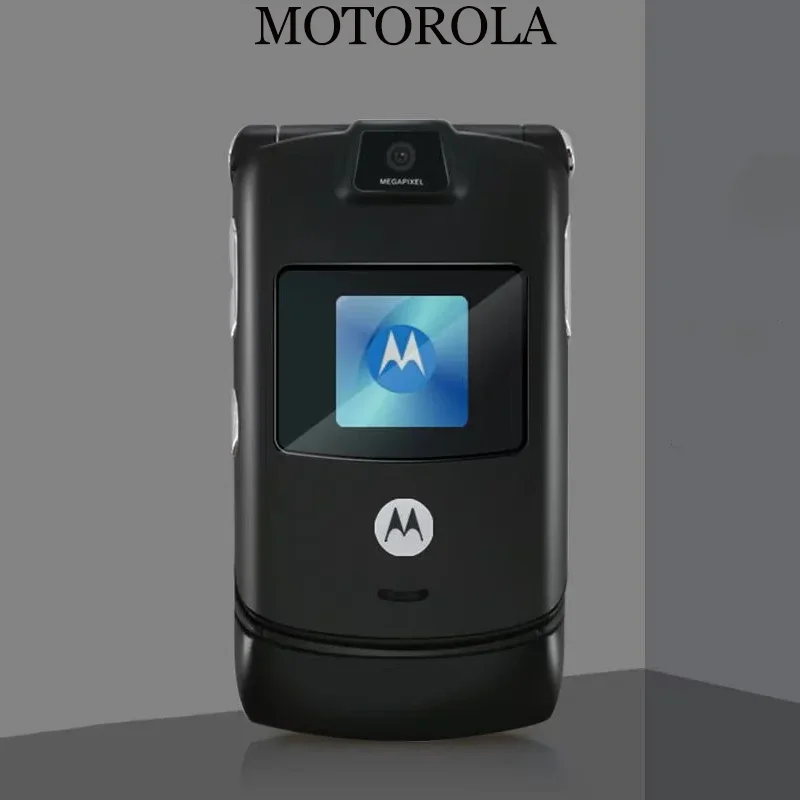 MOTOROLA-RAZR-V3-Bluetooth-Flip-Mobile-Phone-Double-Display-Senior-Fast ...