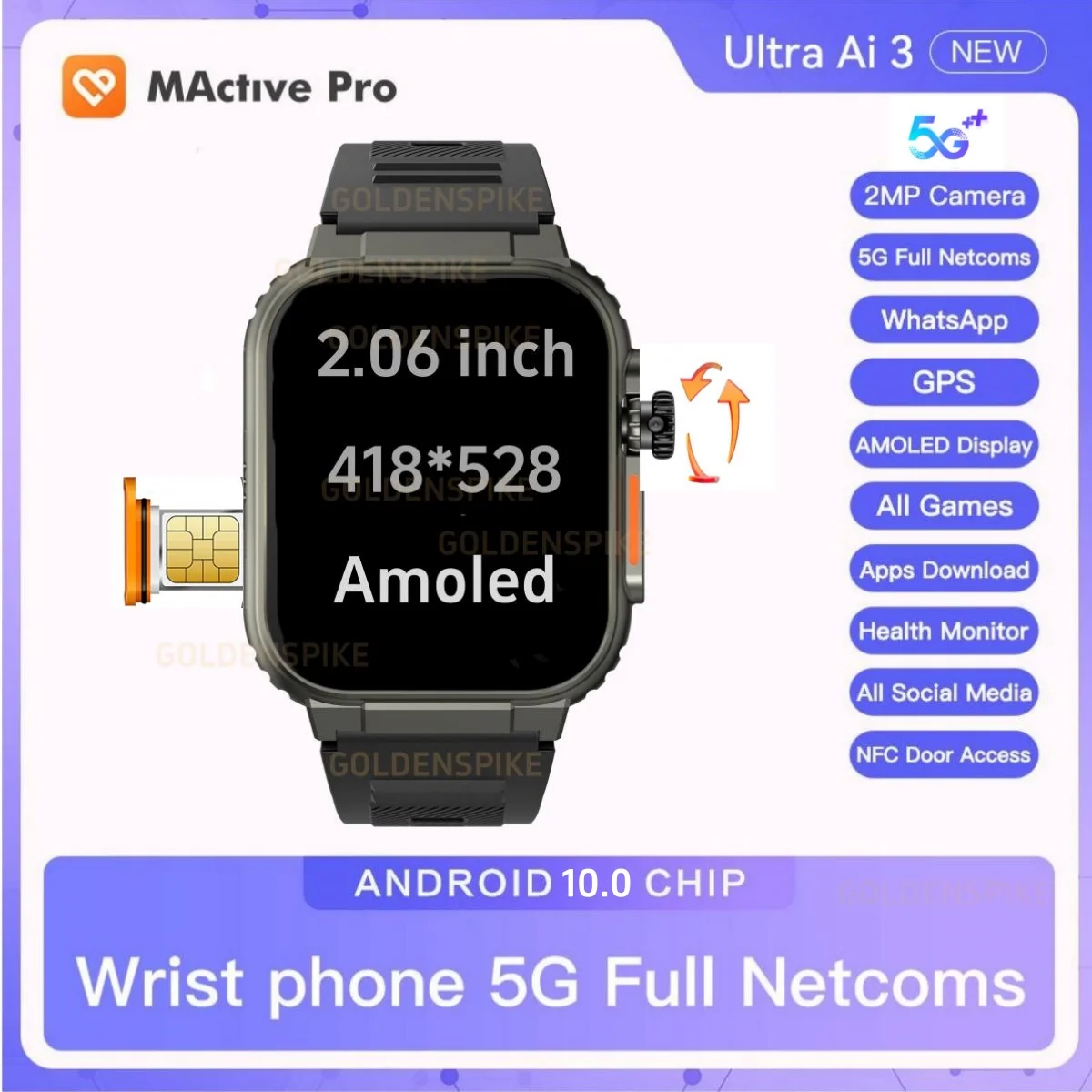 Ultra-Ai3-Smartwatch-Android-10-0-4G-tarjeta-SIM-de-red-2-06-amoled-con ...