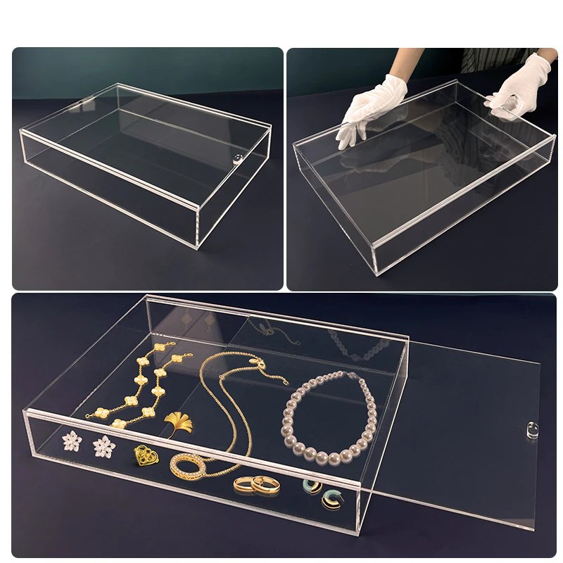 Transparent Acrylic Display Box Cover, A4/A5 Paper Storage Box, Dust ...
