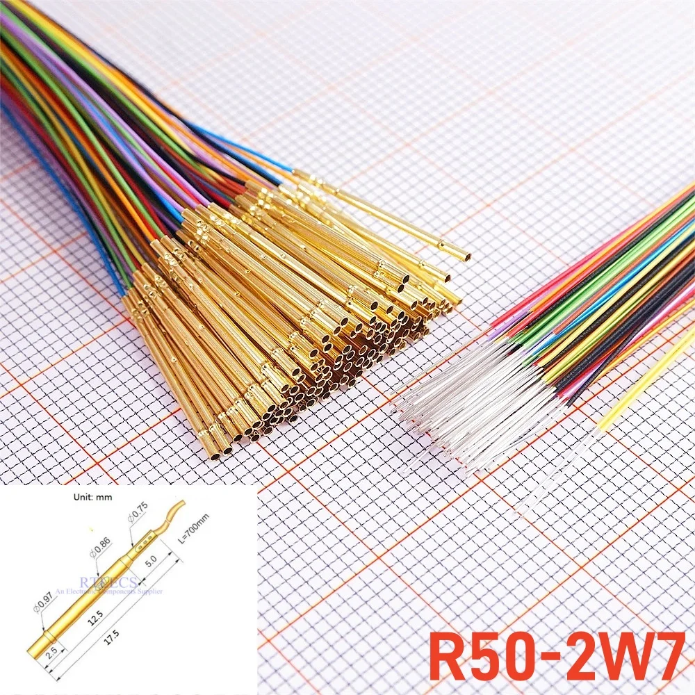 100Pcs-Lot-Socket-R50-2W7-Length-17-5mm-Spring-Test-Probes-Receptacle ...