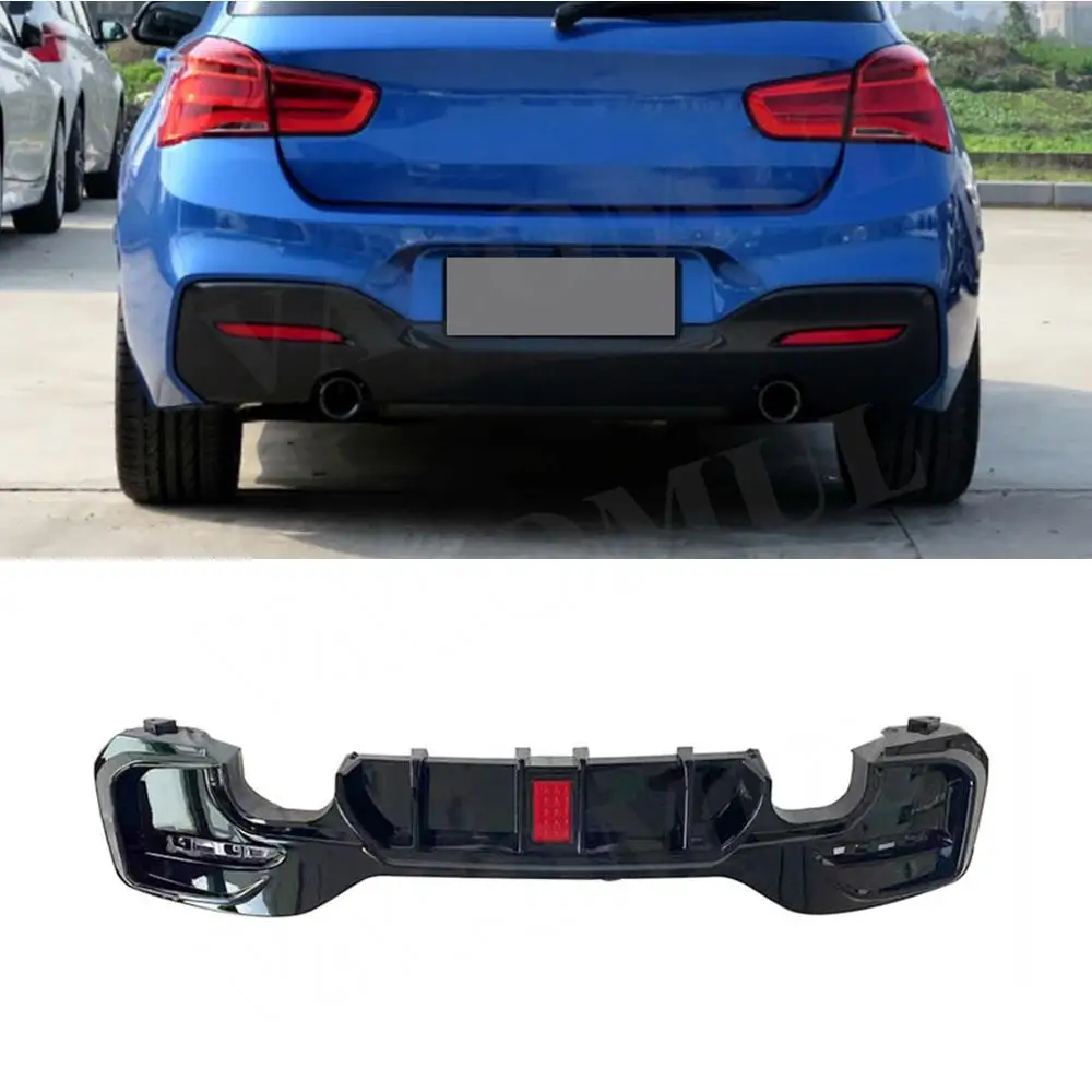 Abs Rear Diffuser Bumper Lip Spoiler For Bmw 1 Series F20 M Sport M135i ...