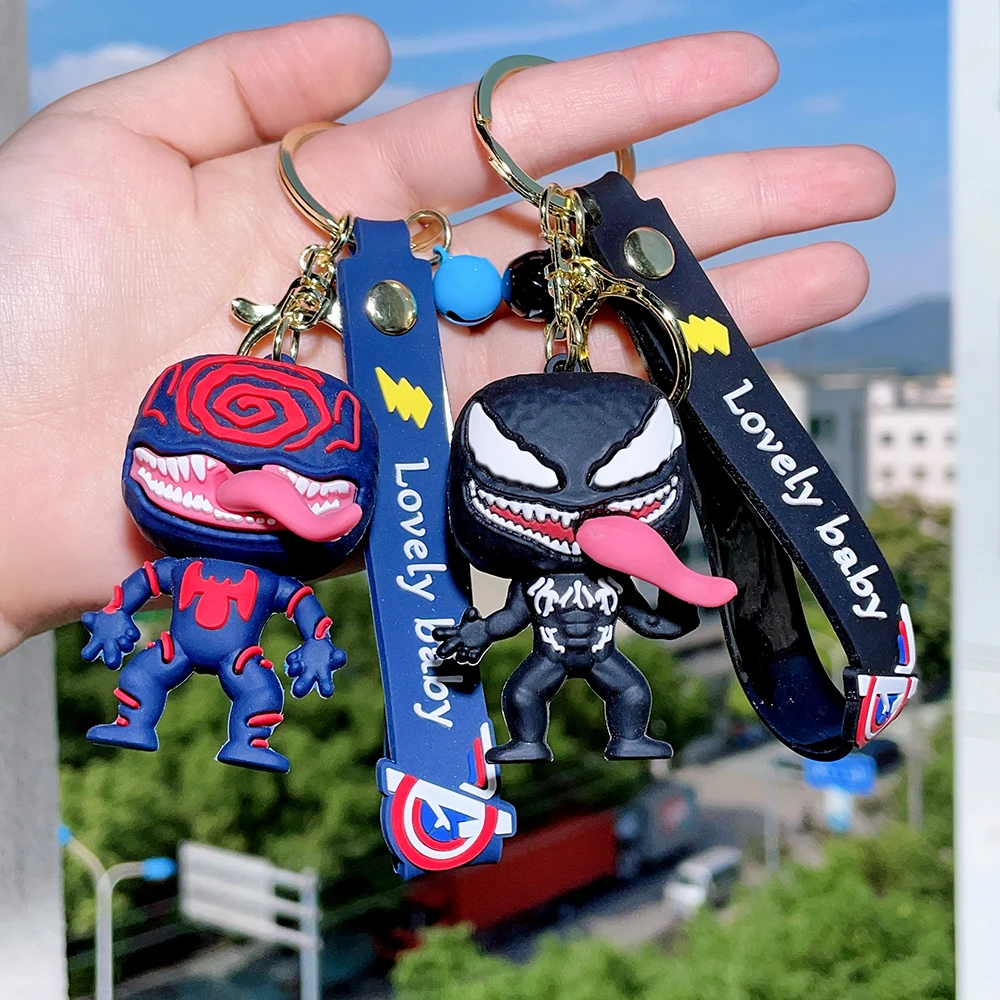 Marvel-Anti-Hero-Venom-Keychains-Cute-Deadpool-Silica-Gel-Keyrings ...