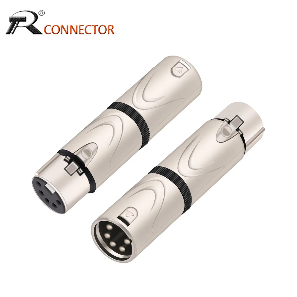 1pc-Nickel-Plated-Pin-5Pin-XLR-Male-to-Male-Female-to-5Pins-Female ...
