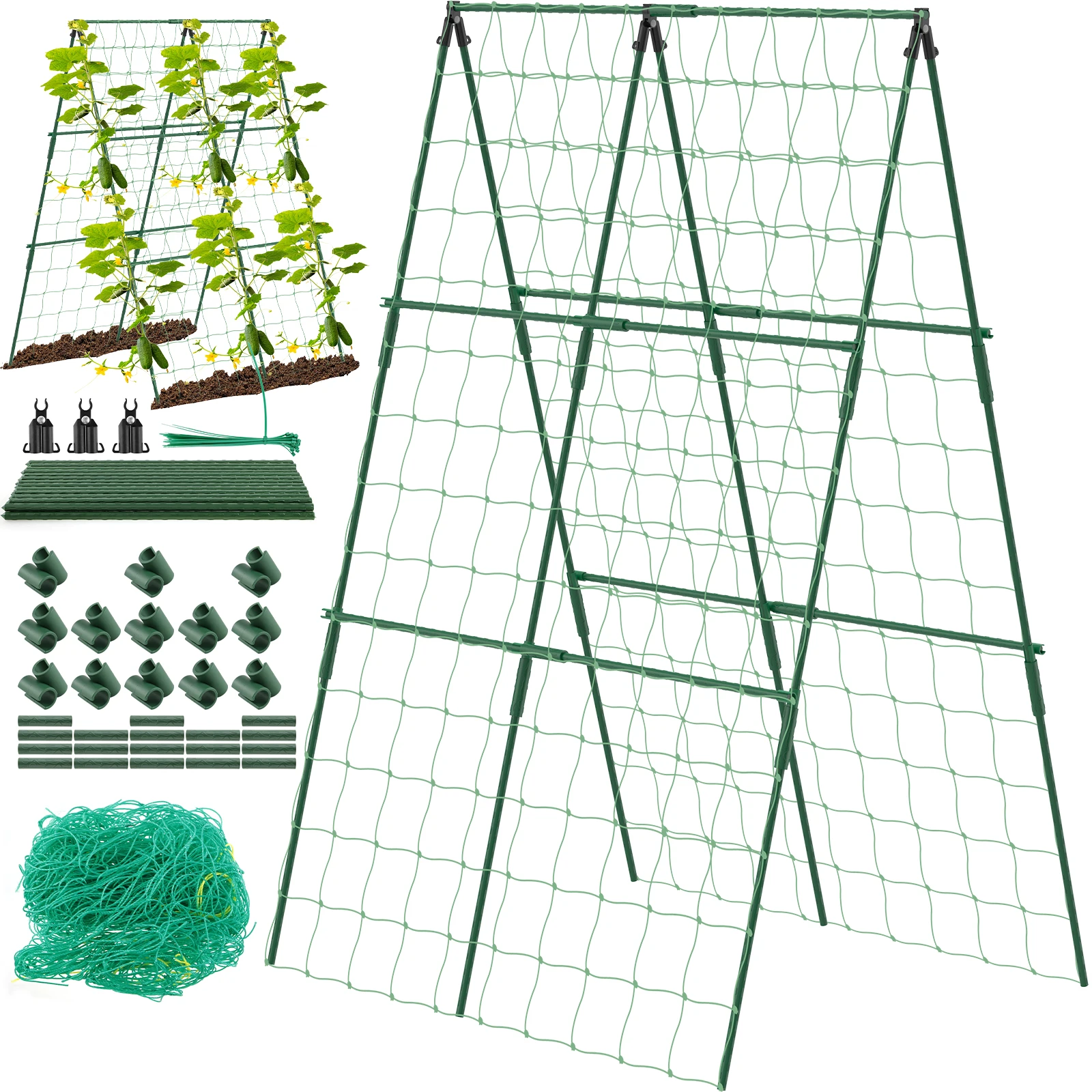 120cm-Vegetables-Trellis-Set-A-Frame-Plant-Stakes-Plant-Climbing-Frame ...