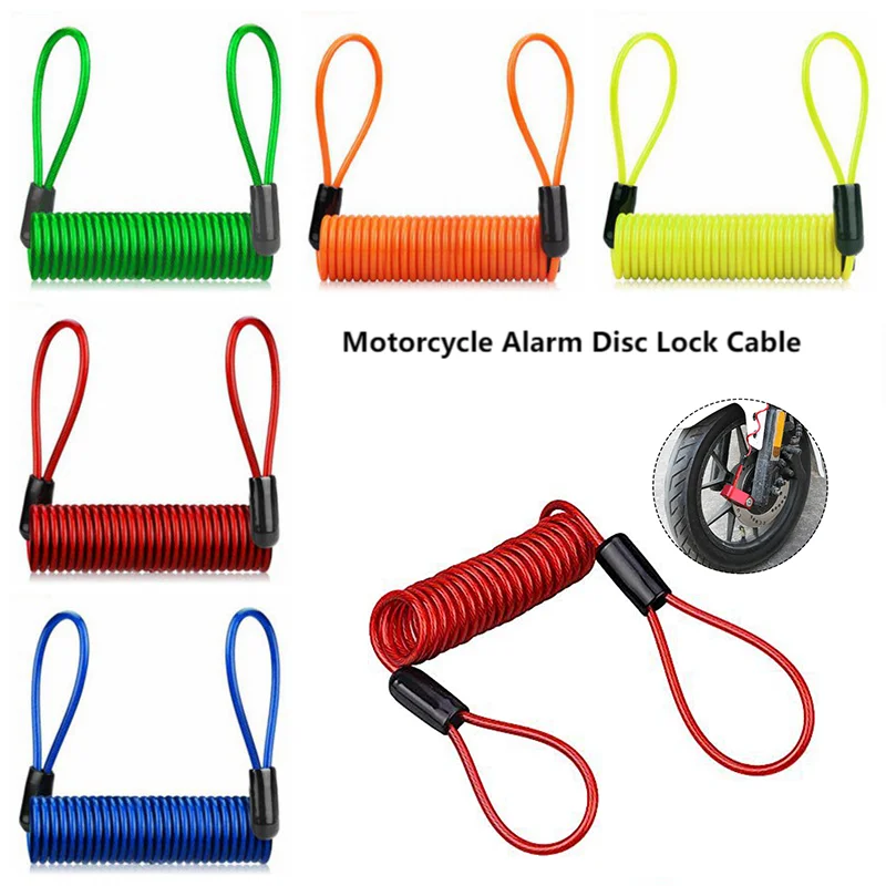 120CM-Motorcycle-Brake-Disc-Lock-Scooter-Reminder-Cable-Anti-Theft ...