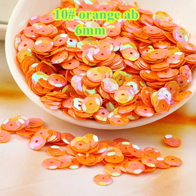 Loose Sequins 50g 6mm Cup Round Sequin Paillettes Sewing Decoration ...