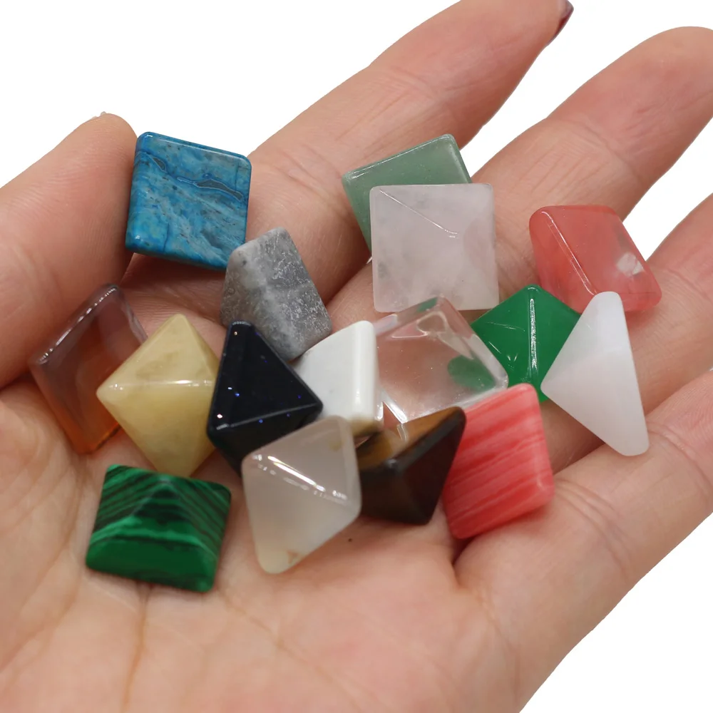 Natural-Stone-Gem-Four-sided-Tapered-Beads-Handmade-Crafts-DIY-Necklace ...