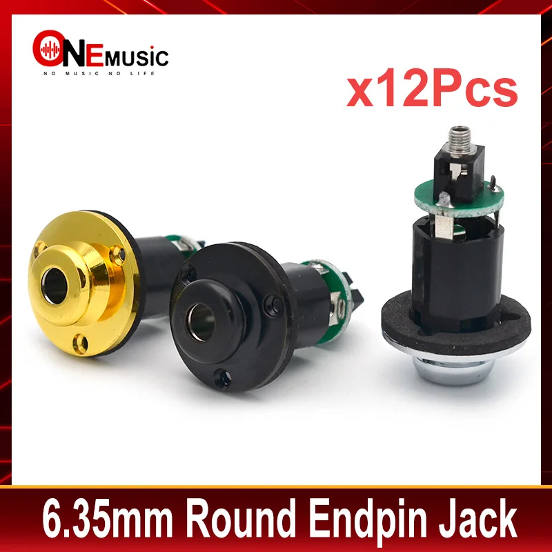 12Pcs 1/4" Bass Guitar output Input End Pin Jack 6.35 Acoustic Guitar ...