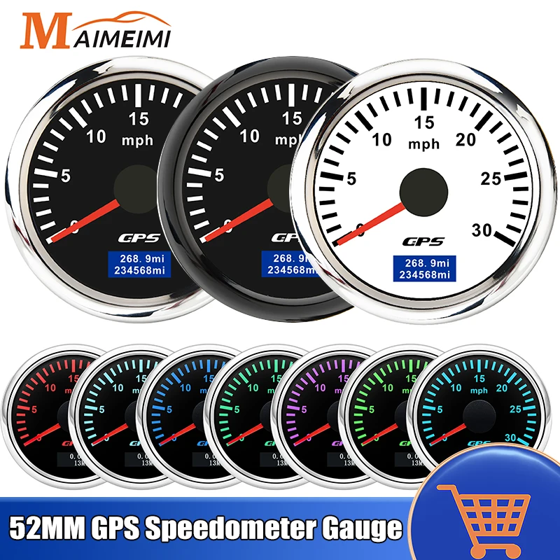 M-52MM-Digital-GPS-Speedometer-Gauge-MPH-Gauge-7-Color-Backlight ...