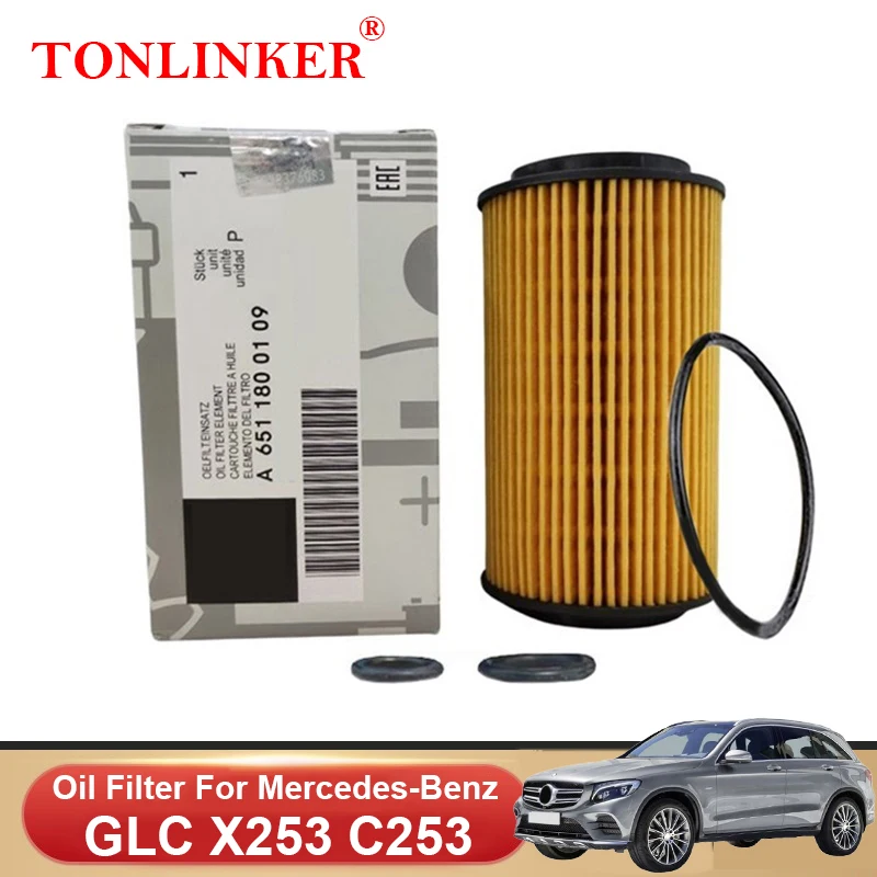 TONLINKER-Oil-Filter-A6511800109-For-Mercedes-Benz-GLC-X253-C253-2015 ...