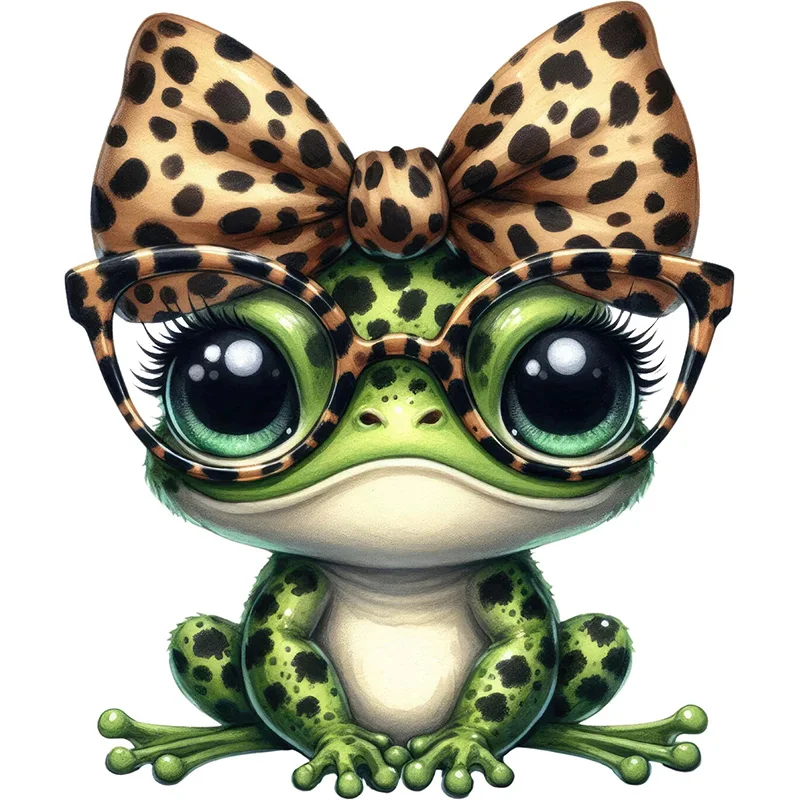 1pc Funny Lady Leopard Frog Sticker, Water-proof Home Wall Decal, Used ...