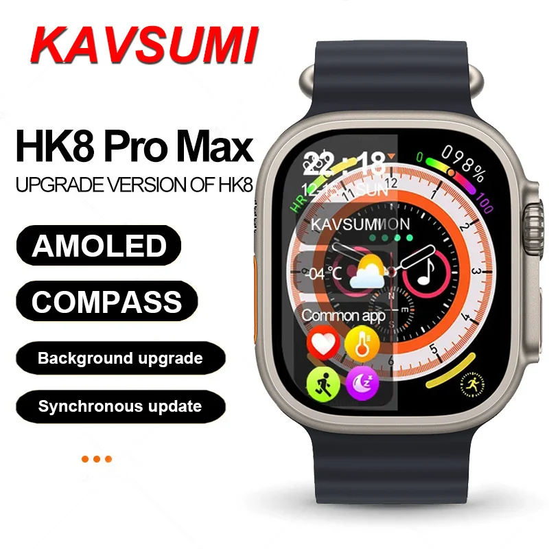Hk8 Pro Max Ultra 2.12 Inch Amoled Screen Smart Watch Series 8 49mm ...