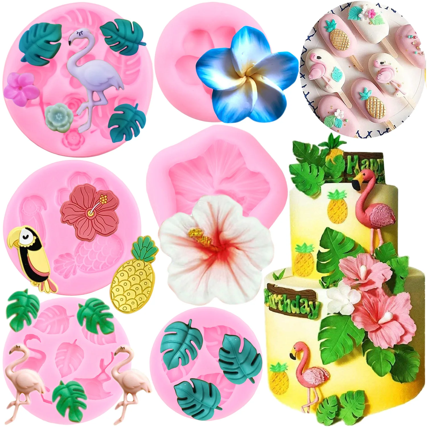 Fondant Silicone Molds Flamingo | Silicone Cake Decorating Tools ...