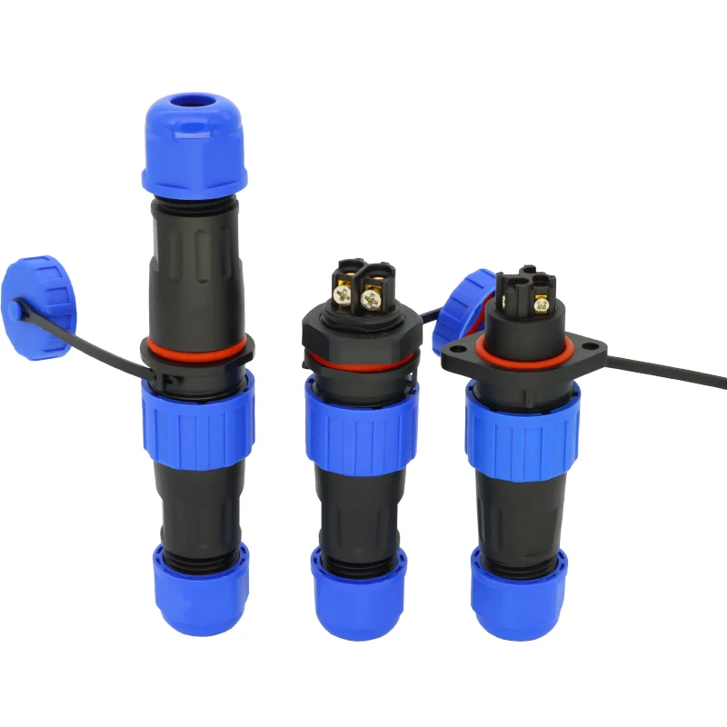 SP1610 waterproof connector plug Back nut/Docking/Flange 2 3 4 pin Screw crimping without ...