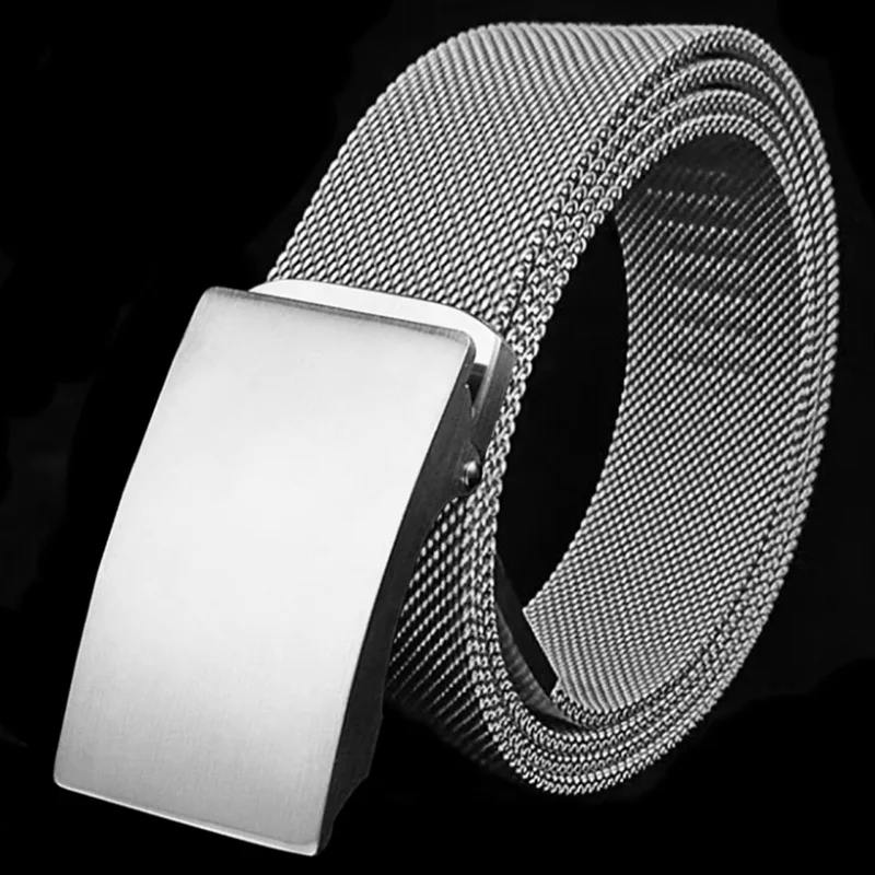 Real Men Need It Stainless Steel Metal Braided Belt Tang Dynasty Style ...