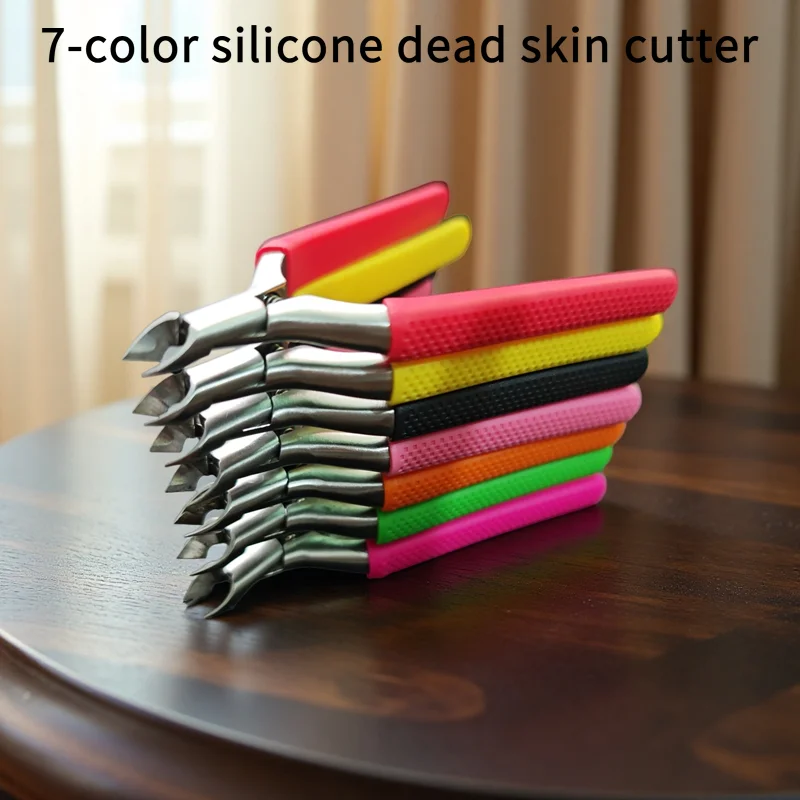 Manicure Silicone Cuticle Scissors ColorNon-slip Handle Cuticle Pliers ...