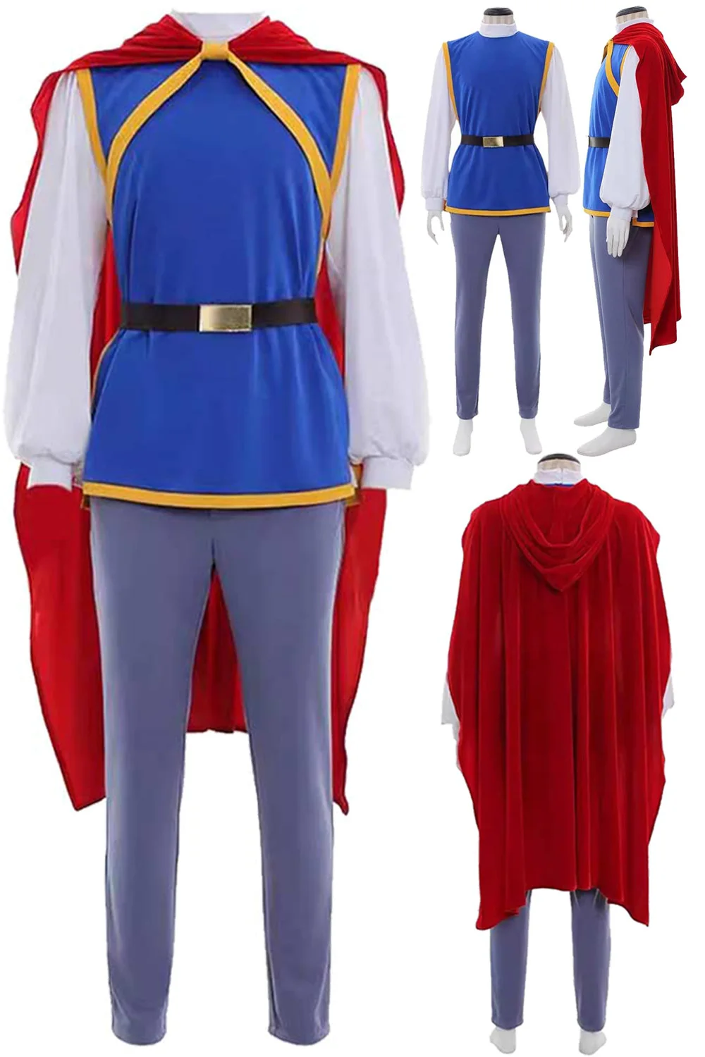 Florian-Cosplay-Costume-Cartoon-Prince-Role-Men-Suits-Cloak-Pants-Belt ...