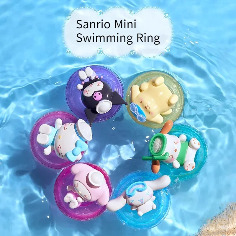 Sanrio-Mini-anillo-de-nataci-n-serie-caja-ciega-modelo-de-mu-eca-Kawaii ...