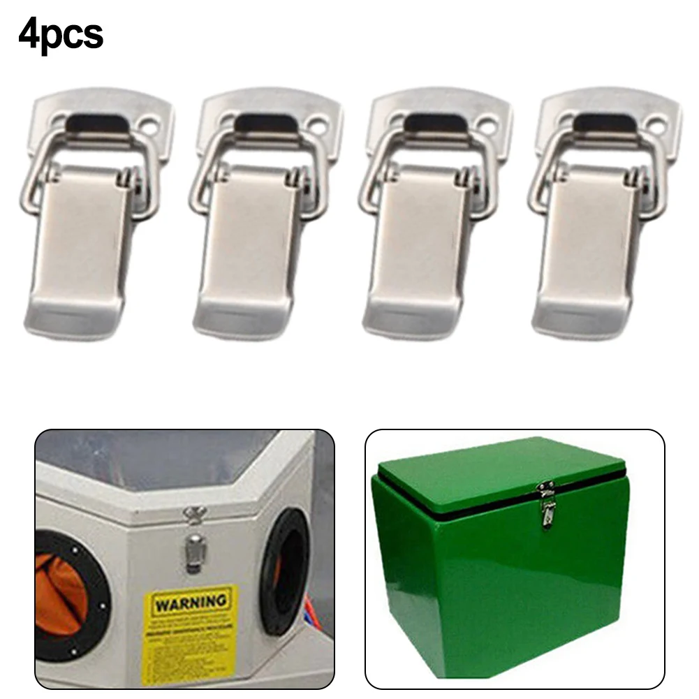 4PCS-Stainless-Steel-Spring-Loaded-Clamp-Clip-Case-Box-Latch-Catch ...