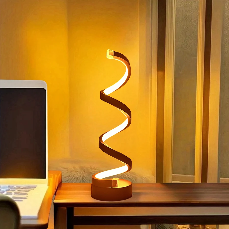 Modern LED table light with USB - adjustable brightness, warm white ...