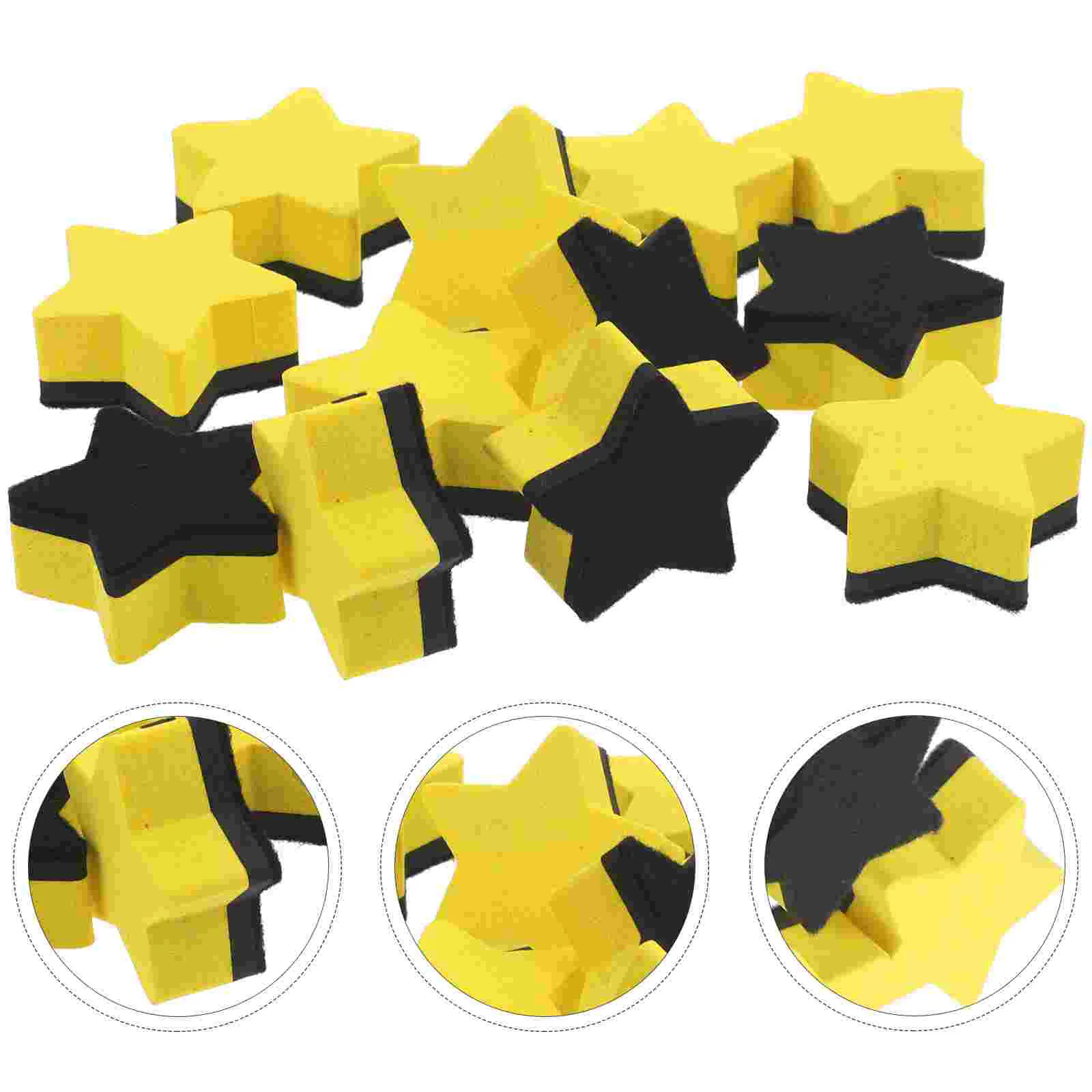 12Pcs Mini Star Shaped Dry Erase Erasers Whiteboard Chalkboard Wiper ...