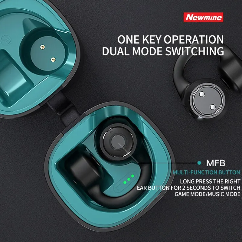 Newmine-GE12-OWS-Bluetooth-Headset-Clip-Ear-True-Wireless-Gaming ...