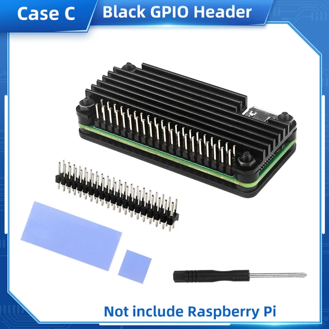 Raspberry Pi Zero 2 W Aluminum Case CNC Armored Shell with Heatsink GPIO Header Passive Cooling ...