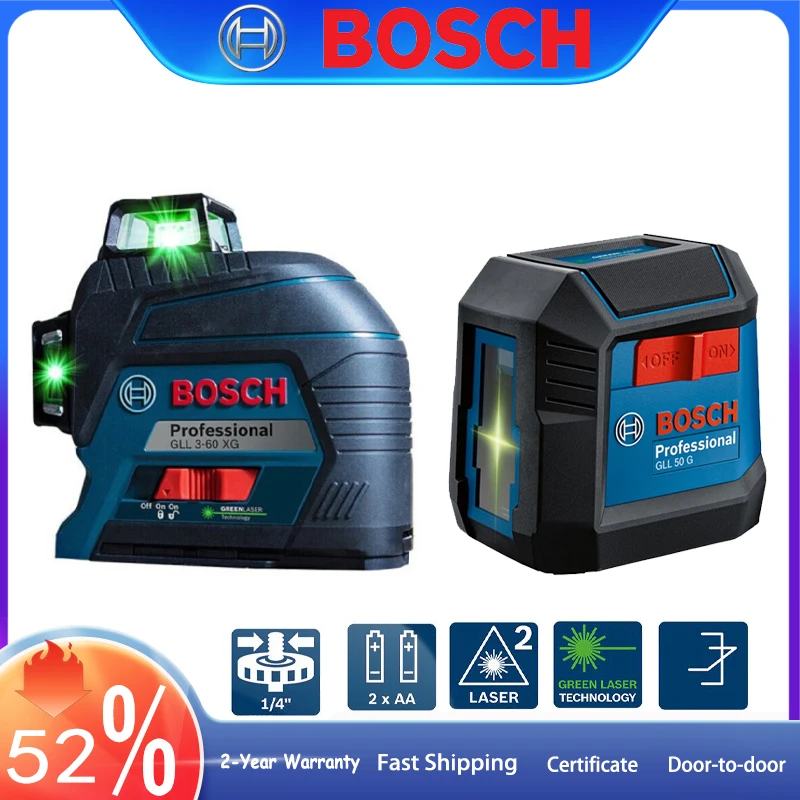 Bosch-GLL50G-Gll3-60Xg-3D-3-Planes-12-Line-Green-Beam-Gradienter ...