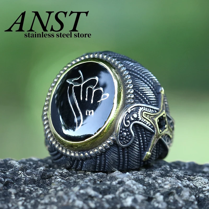 2023-New-Unique-Design-316L-Stainless-Steel-Turkey-Ring-Turkish-Signet ...