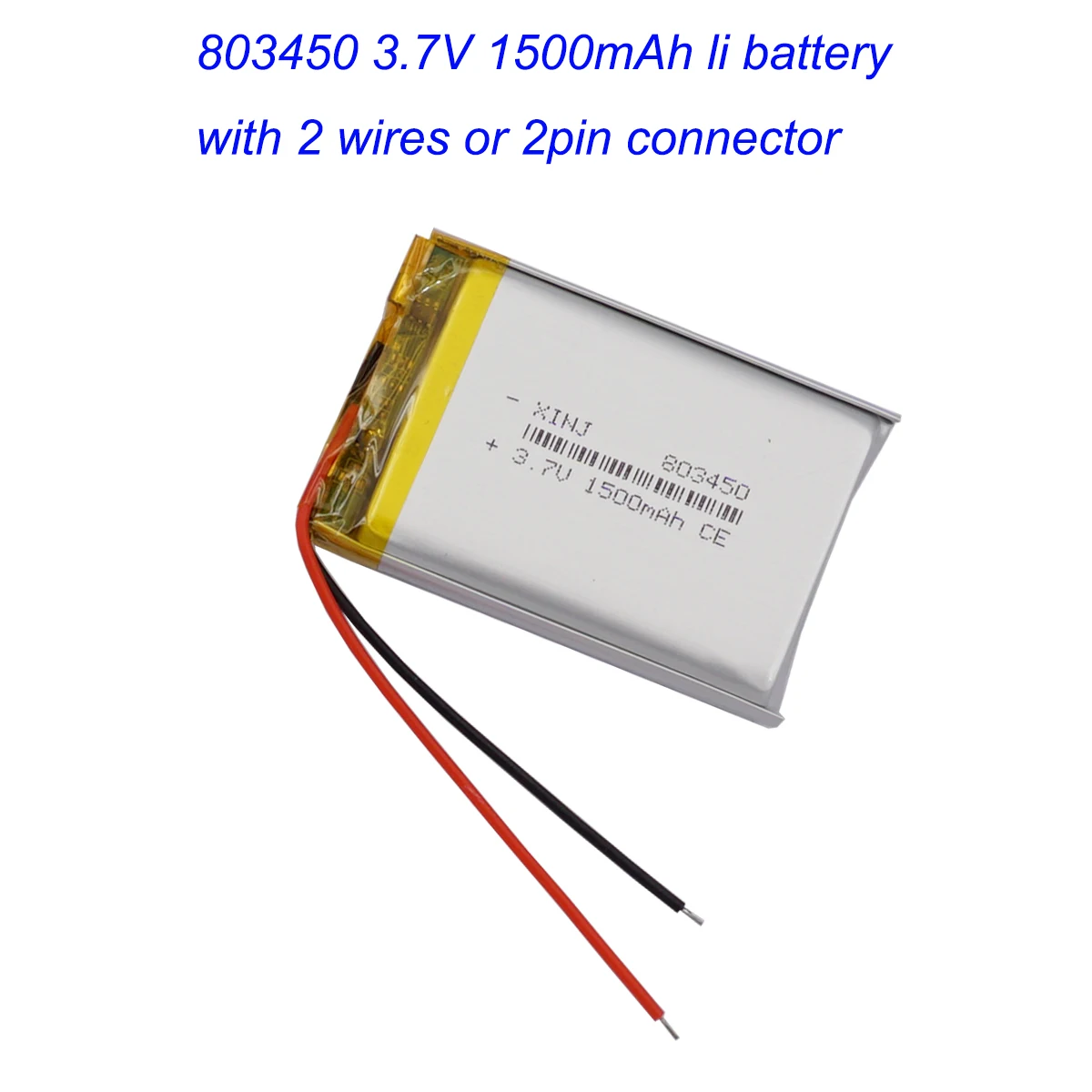3-7V-1500mAh-5-55Wh-Li-Polymer-Li-Lithium-Battery-803450-Li-pol-JST ...