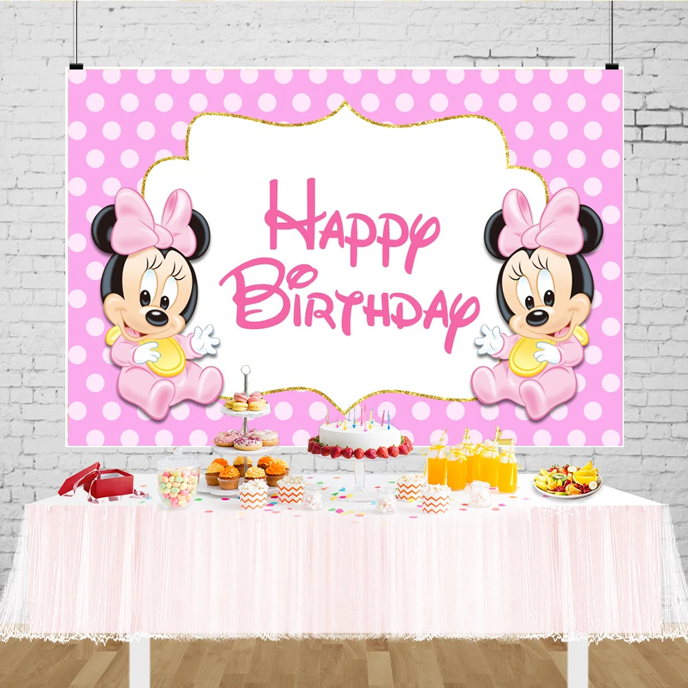 Minnie Mouse Birthday Background Happy Birthday 💕 Dluxe Dvines