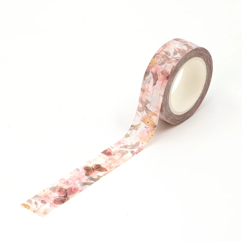NEW 1X 10M Decorative Gold Foil Vintage Butterflies Washi Tape ...