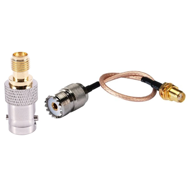 F-F-RF-SMA-Female-To-BNC-Female-Adapter-Antenna-Cable-With-Antenna ...
